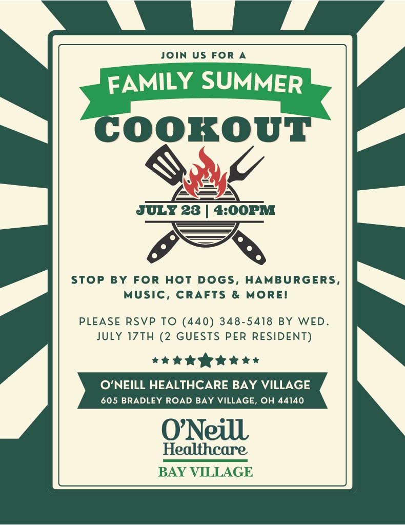 Family Summer Cookout - O'Neill Healthcare